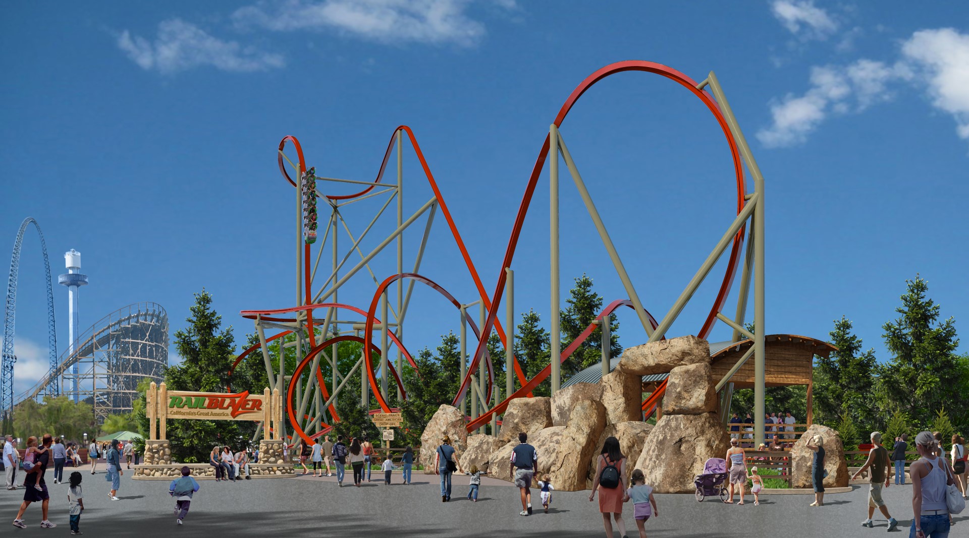 RAILBLAZER - A Single Rail Coaster Coming to California's Great America ...
